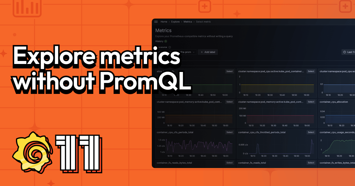 How to explore metrics without PromQL queries