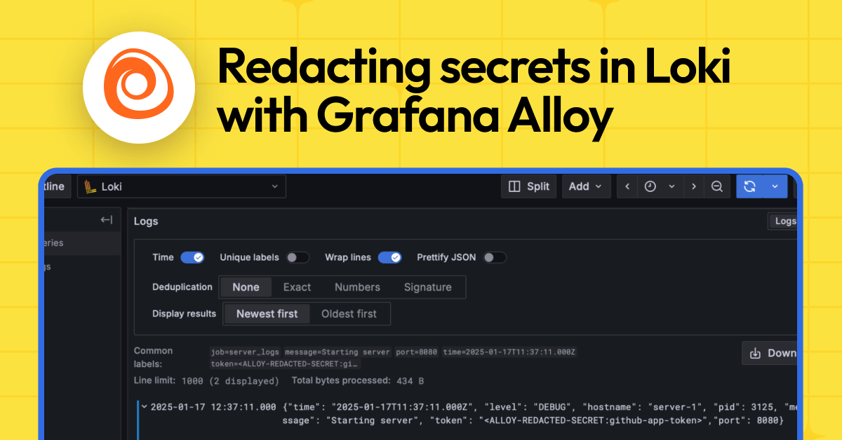How to redact secrets from logs with Grafana Alloy and Loki | Grafana Labs
