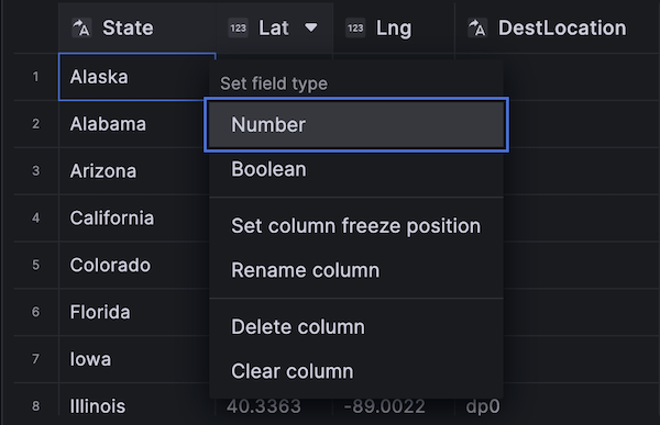 Datagrid | Grafana documentation