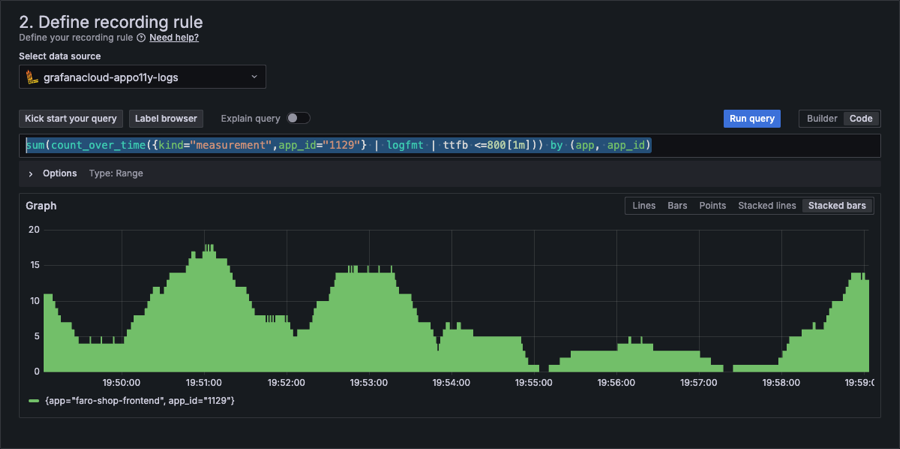 Create Slos In Grafana Cloud Using Frontend Observability Signals Grafana Cloud Documentation