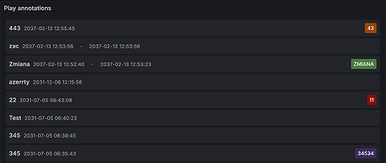 Annotations list | Grafana Cloud documentation