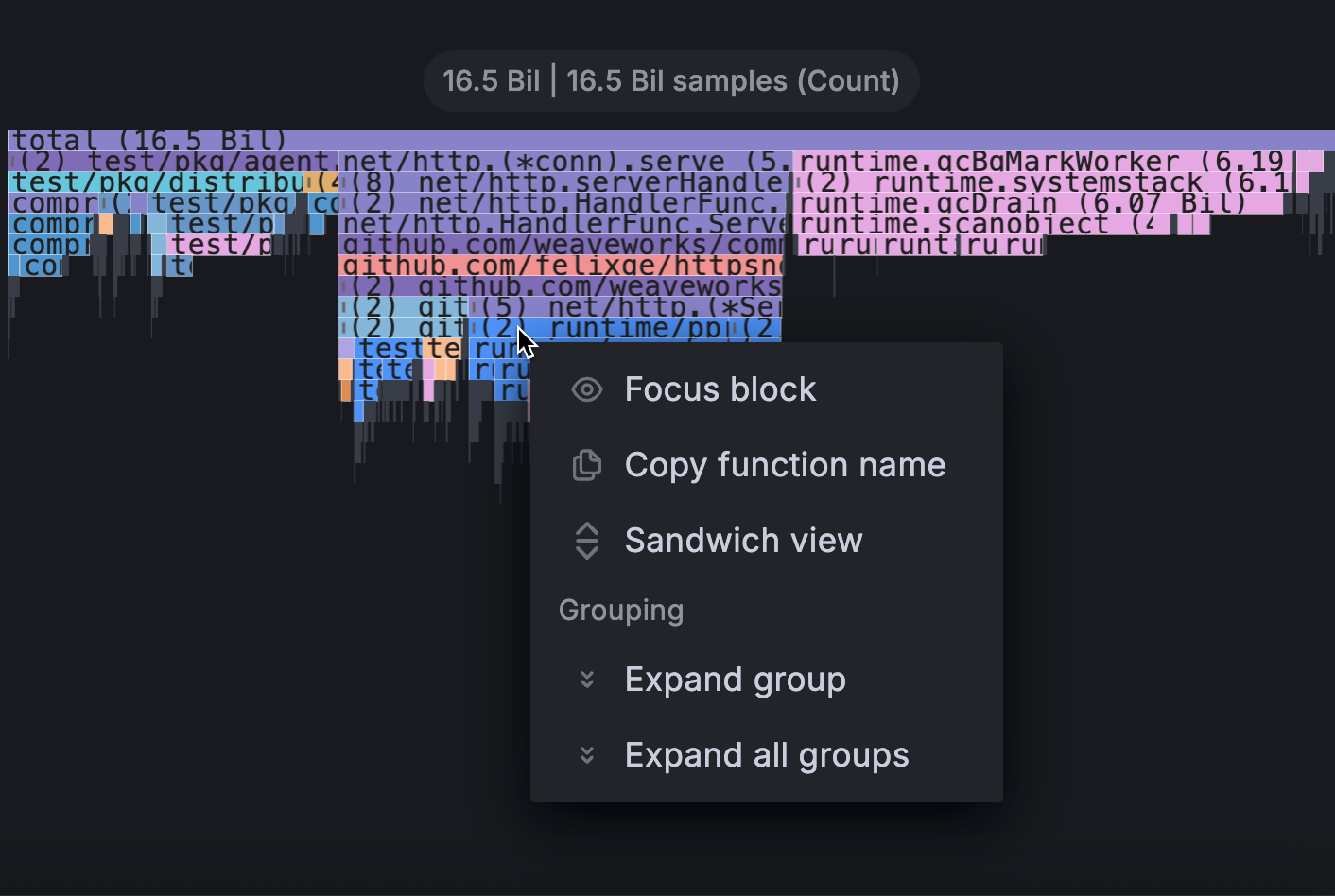 Flame graph | Grafana documentation