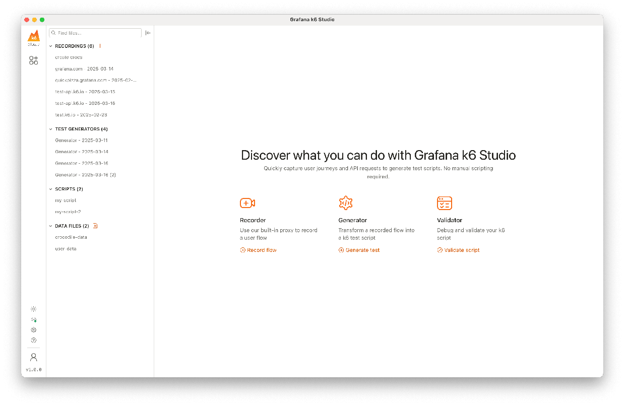 Grafana k6 Studio | Grafana k6 documentation
