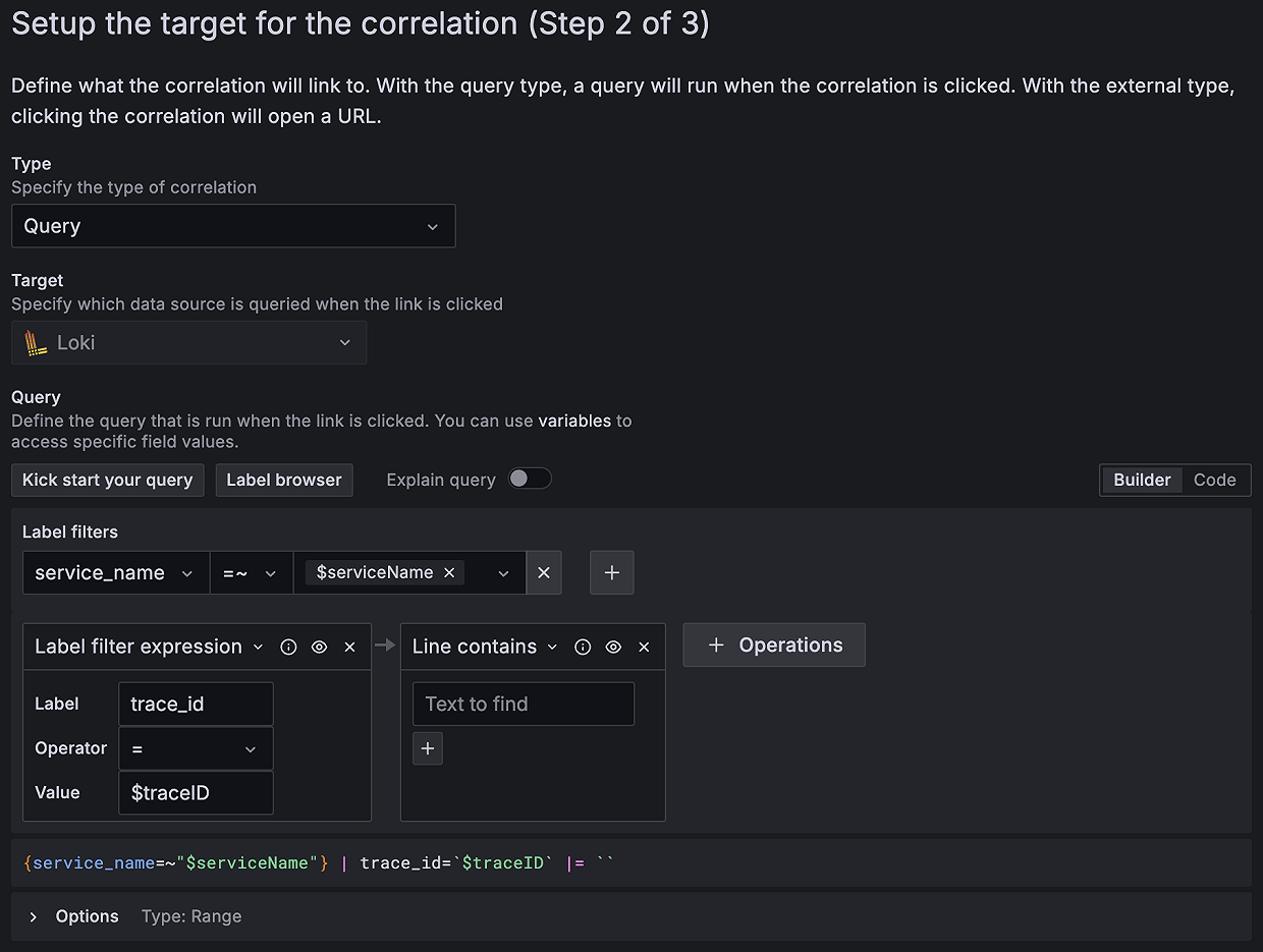 Trace correlations | Grafana documentation