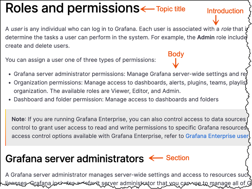 Concept topic | Writers' Toolkit documentation