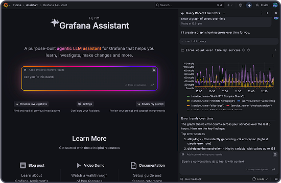AI and observability | Grafana Cloud