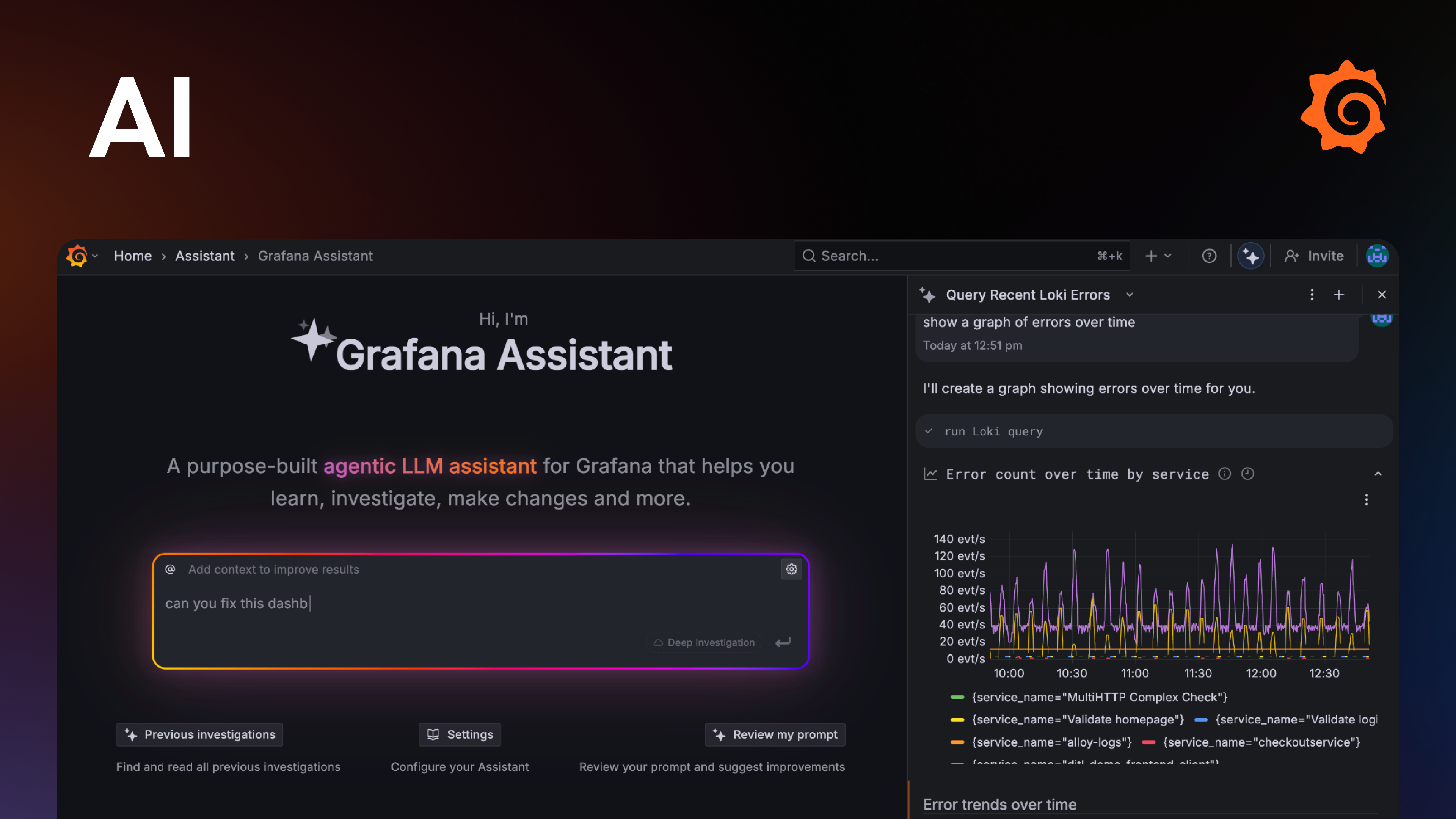 AI and observability | Grafana Cloud