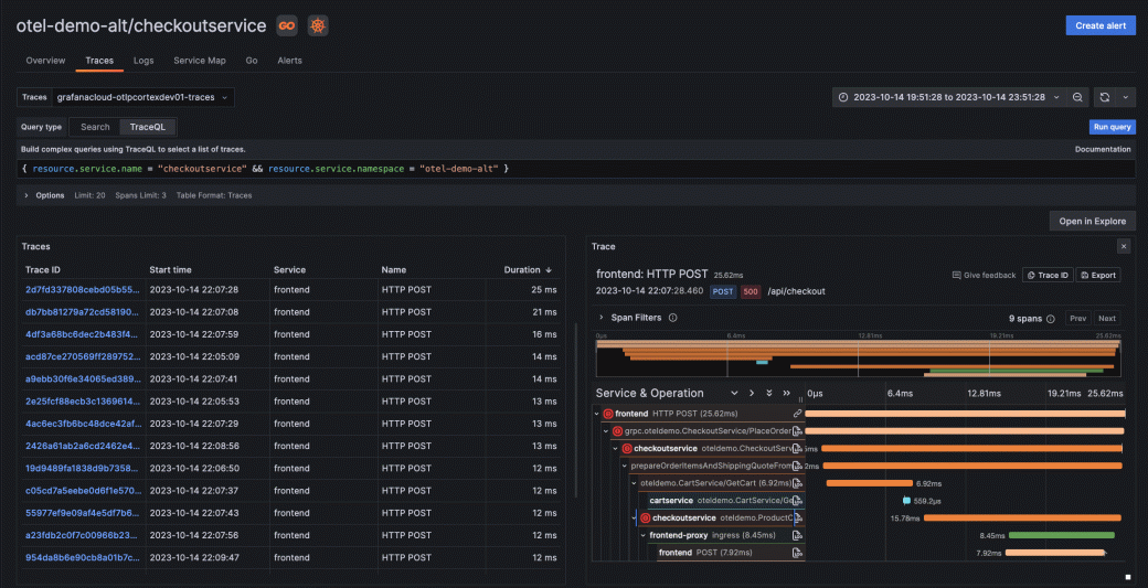 Application Observability | Grafana Cloud