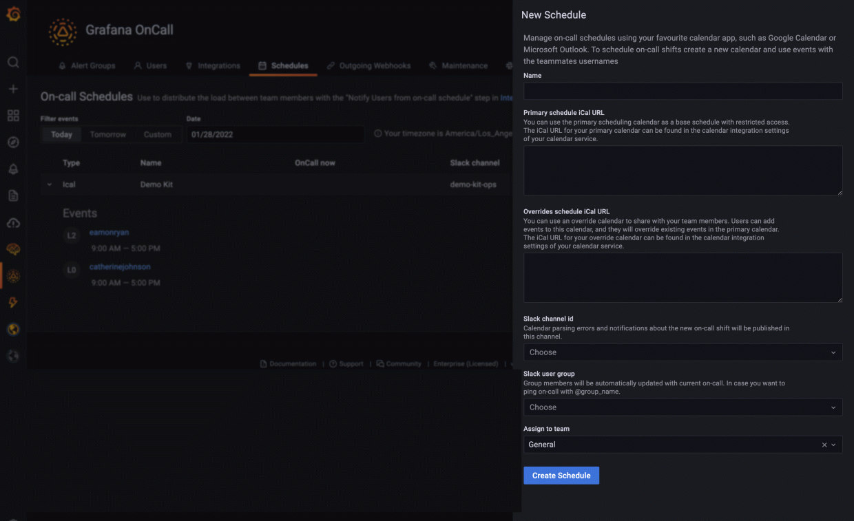 Grafana OnCall | On-call management system