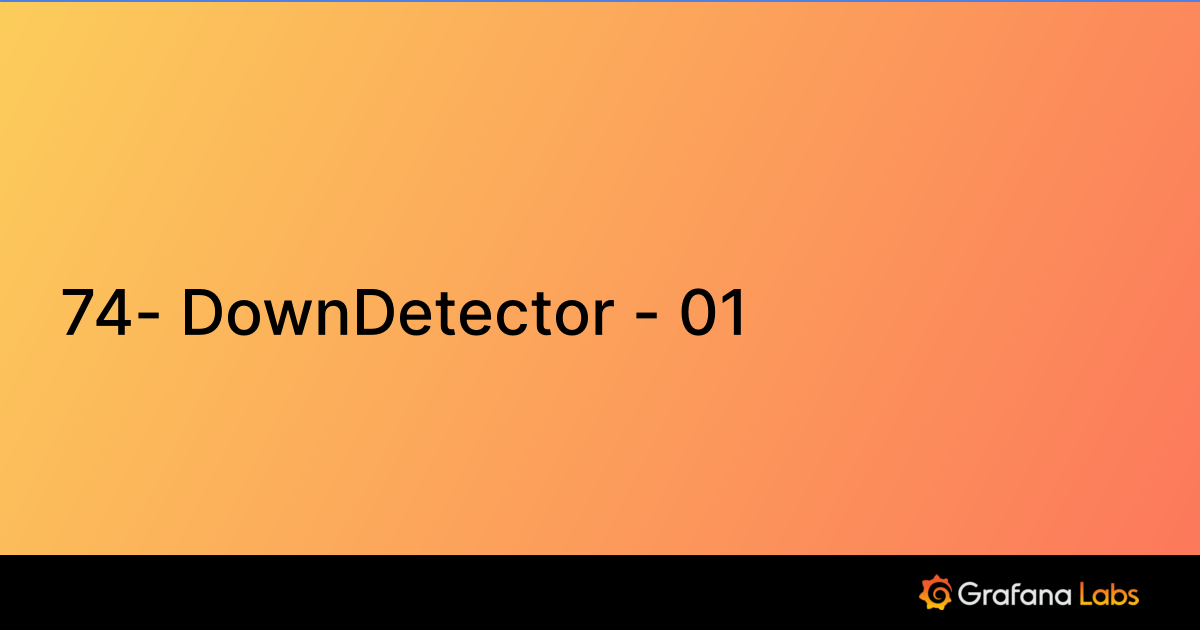 74- DownDetector - 01 | Grafana Labs