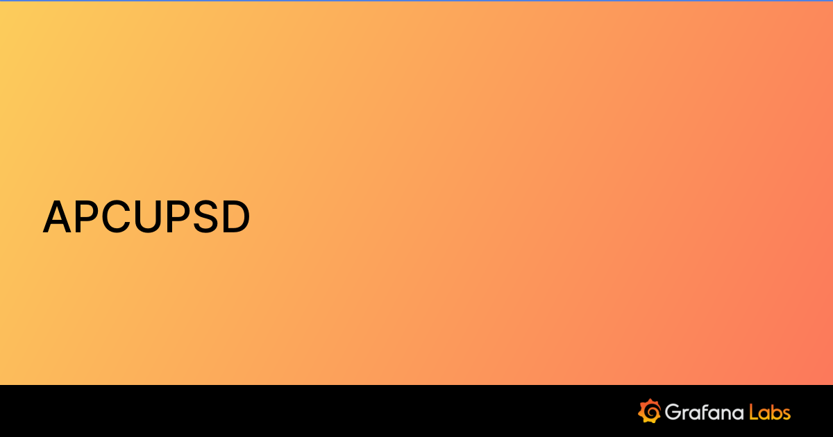 APCUPSD | Grafana Labs