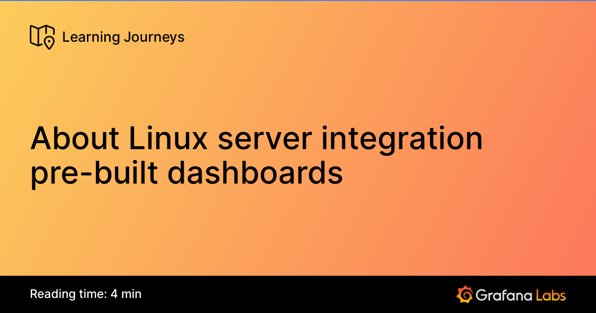 About Linux server integration pre-built dashboards | Grafana Labs