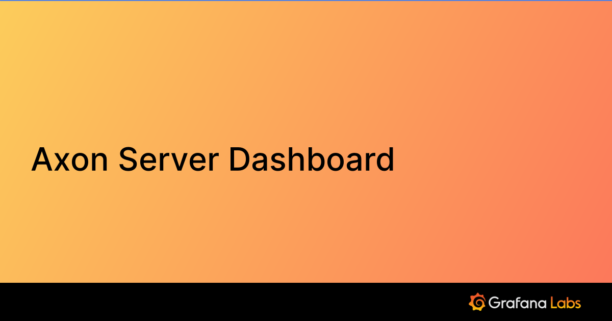 Axon Server Dashboard | Grafana Labs