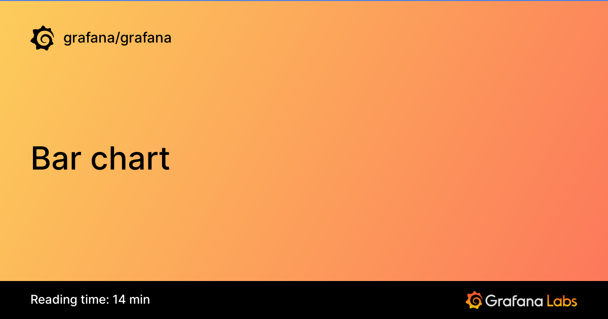 Bar chart | Grafana documentation