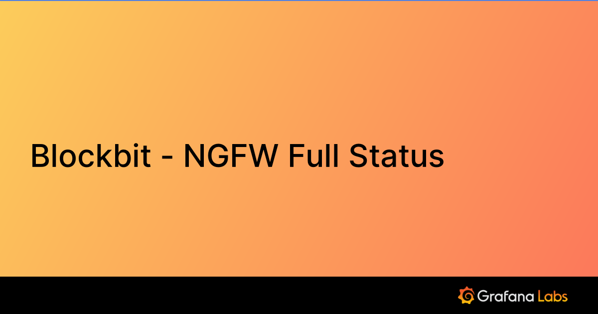Blockbit - NGFW Full Status | Grafana Labs