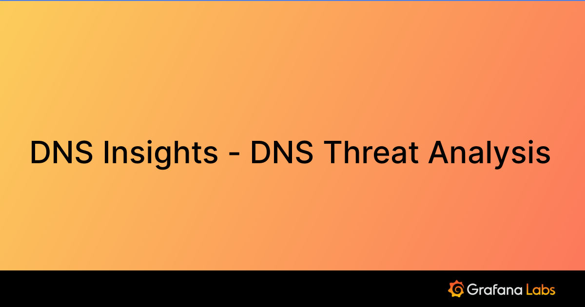 DNS Insights - DNS Threat Analysis | Grafana Labs