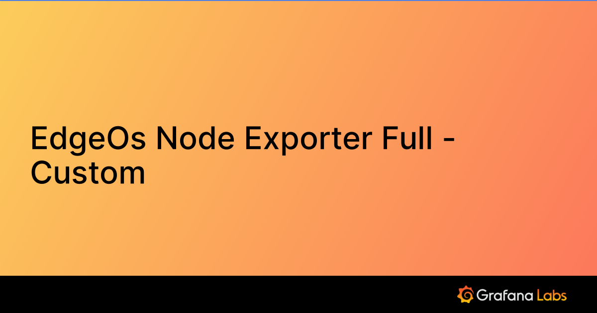 EdgeOs Node Exporter Full - Custom | Grafana Labs