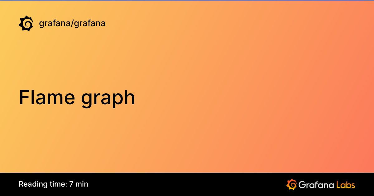 Flame graph | Grafana documentation