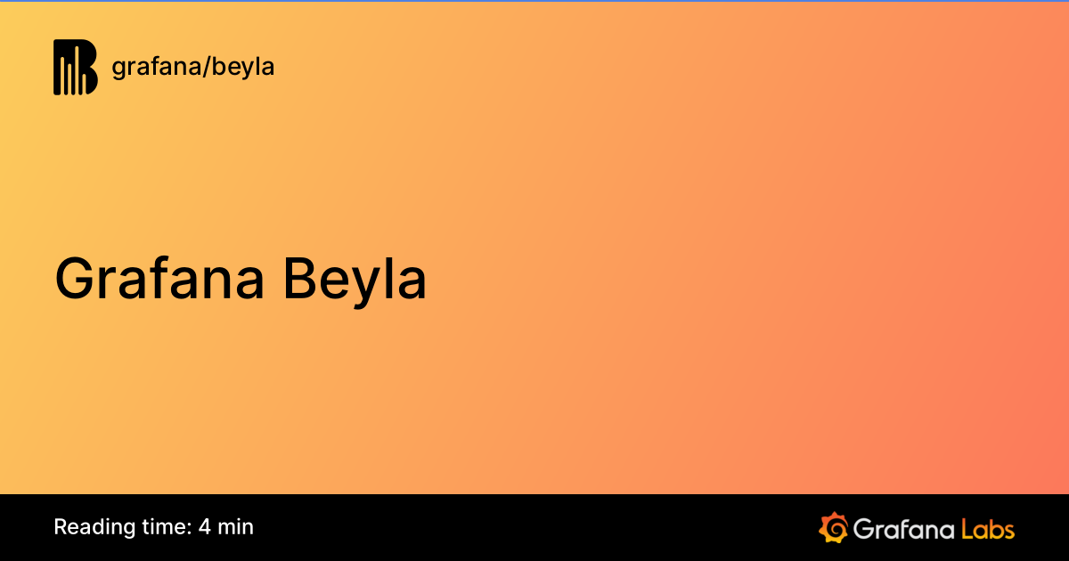 Grafana Beyla | Grafana Beyla documentation