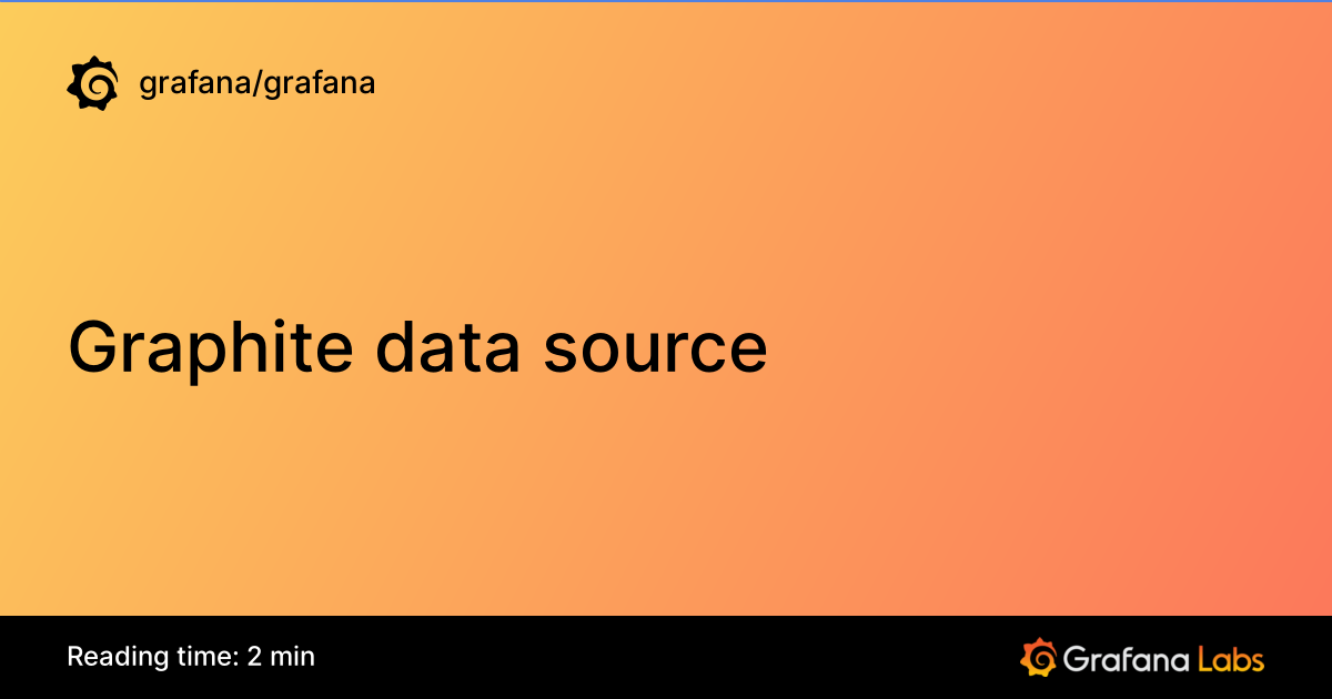 Graphite data source | Grafana documentation
