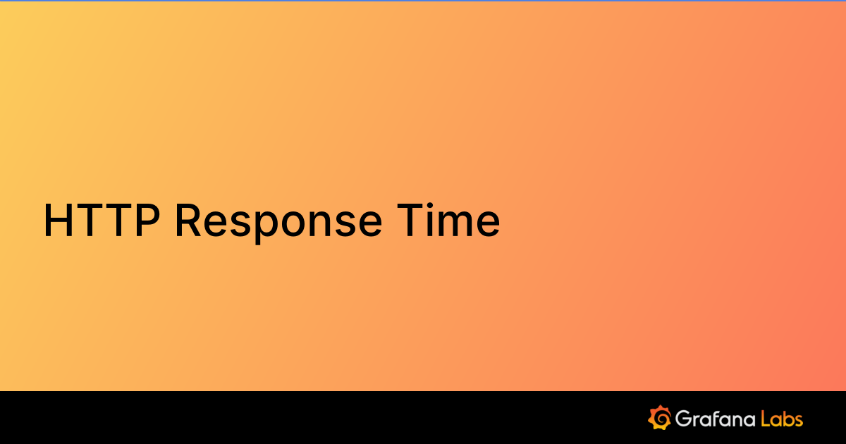 HTTP Response Time | Grafana Labs
