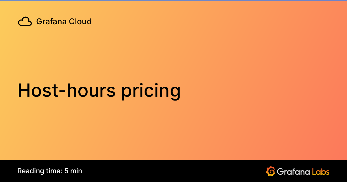 Host-hours pricing | Database Observability documentation