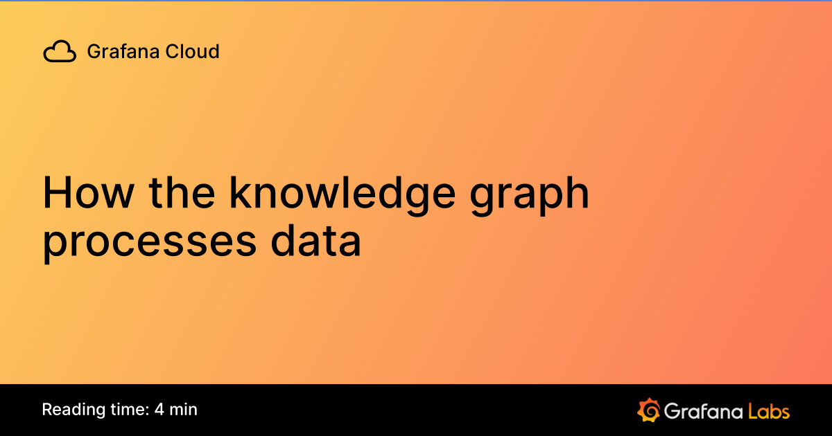How the knowledge graph processes data | Grafana Cloud documentation