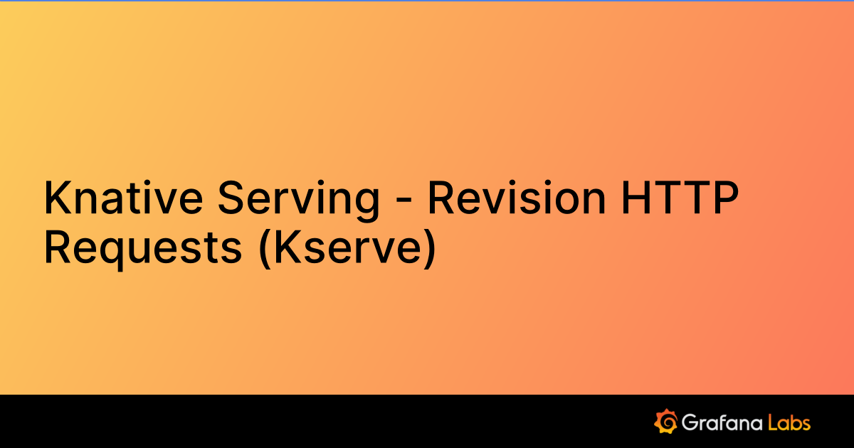 Knative Serving - Revision HTTP Requests (Kserve) | Grafana Labs
