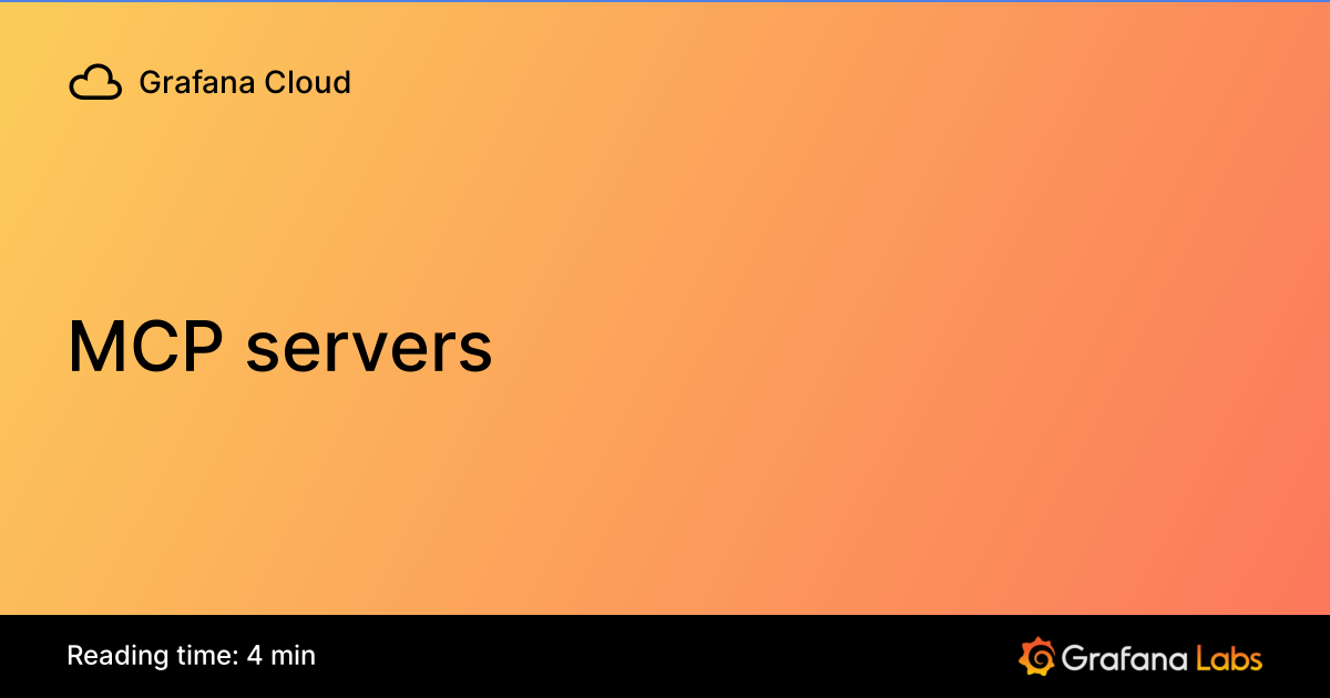 MCP servers | Grafana Cloud documentation