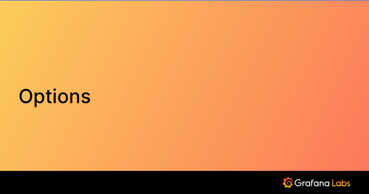 Options | Grafana k6 documentation