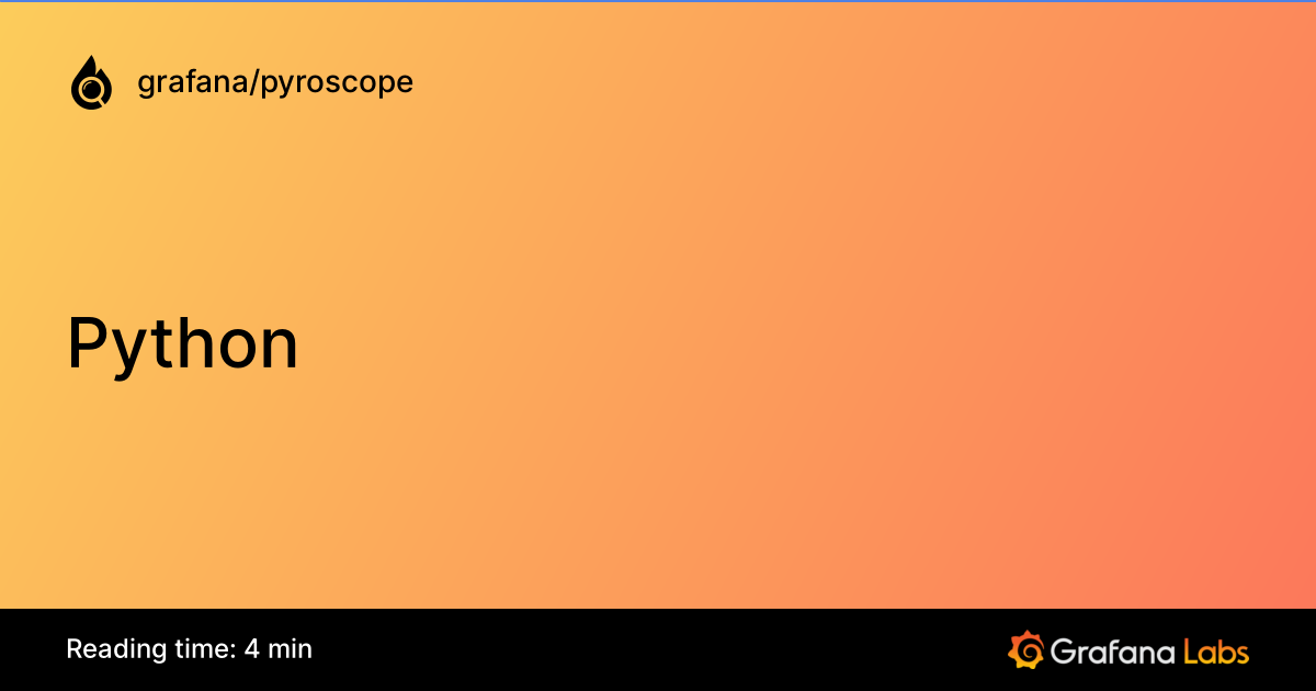 Python | Grafana Pyroscope documentation