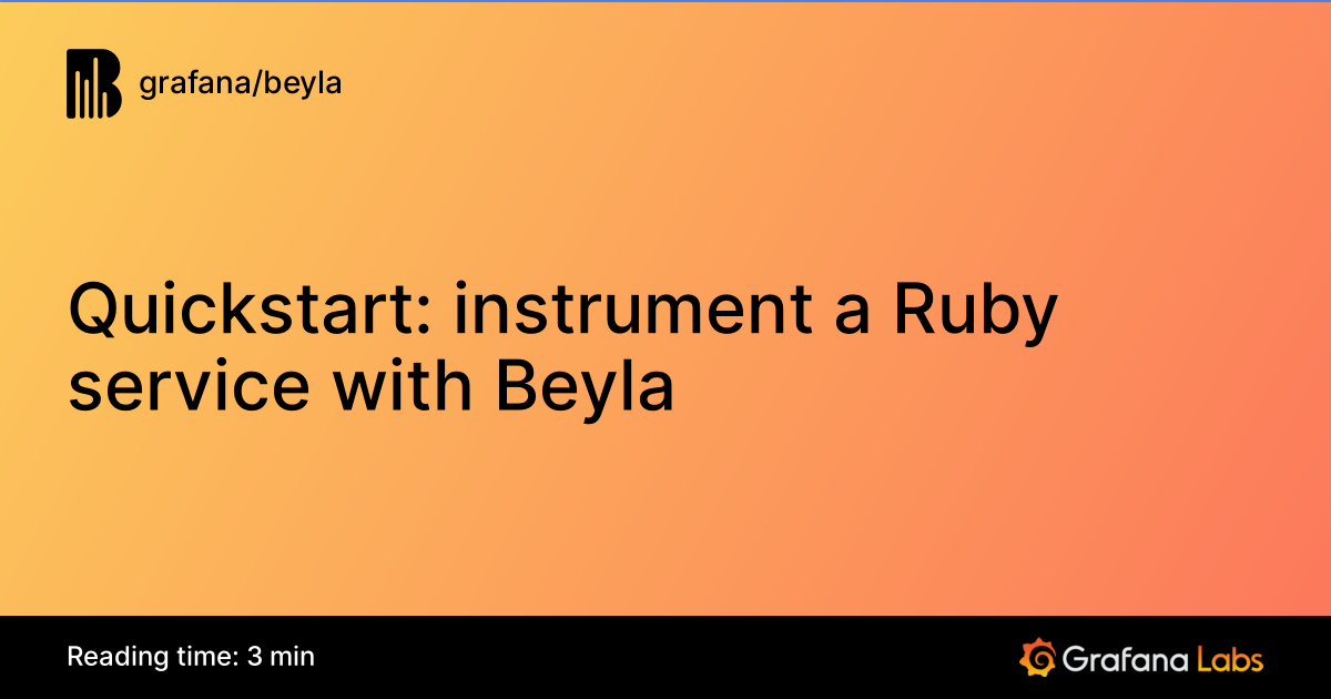 Quickstart: instrument a Ruby service with Beyla | Grafana Beyla ...