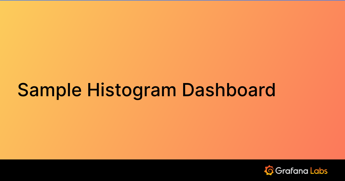Sample Histogram Dashboard | Grafana Labs