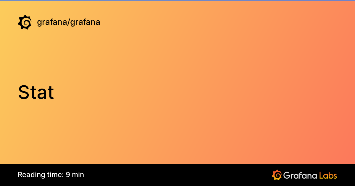 Stat | Grafana documentation