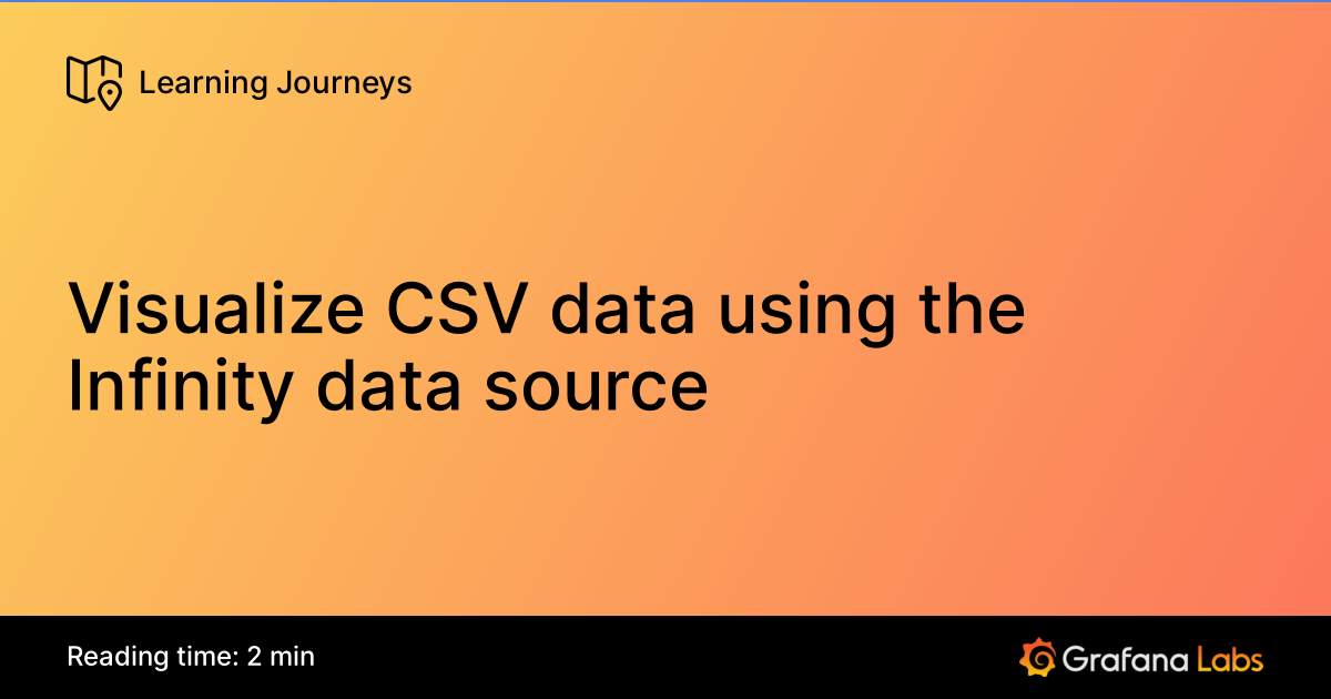 Visualize Csv Data Using The Infinity Data Source Grafana Labs
