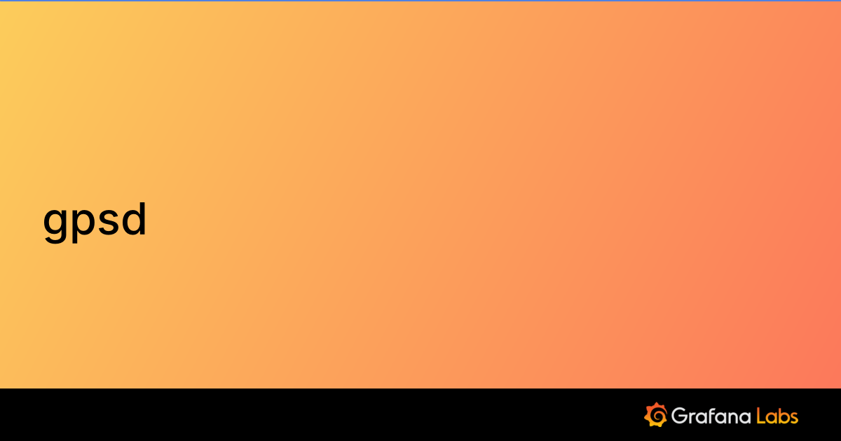 gpsd | Grafana Labs