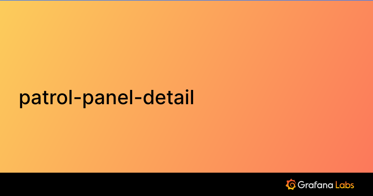 patrol-panel-detail | Grafana Labs