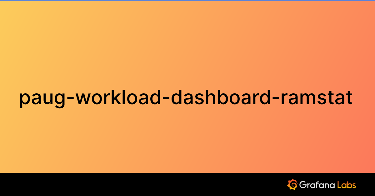 paug-workload-dashboard-ramstat | Grafana Labs