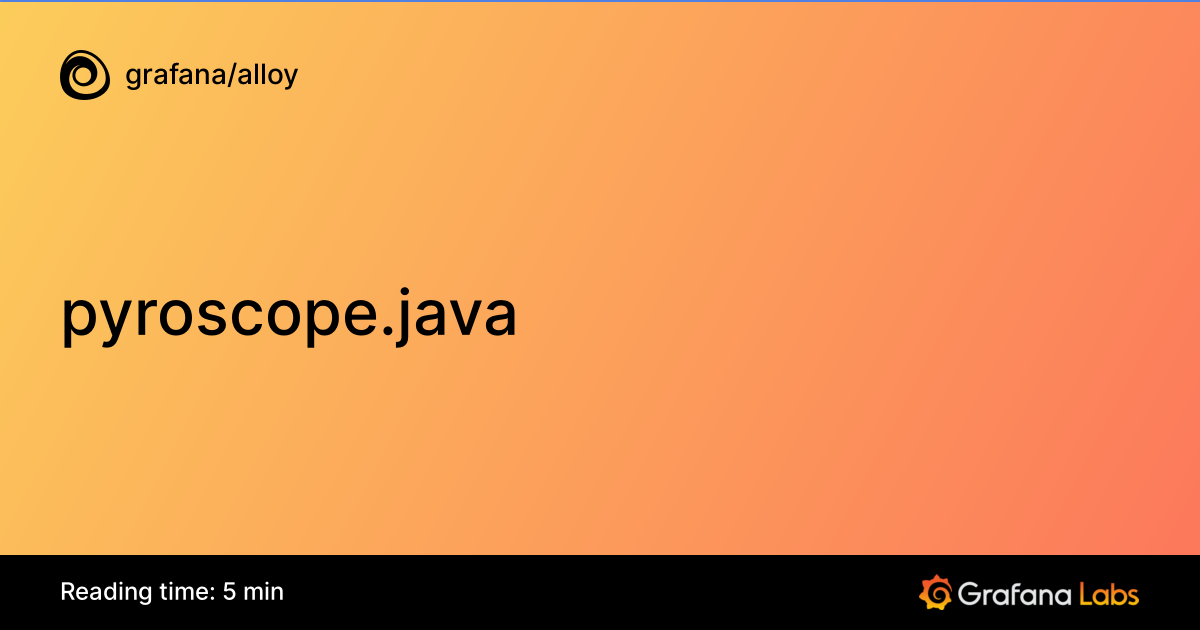 pyroscope.java | Grafana Alloy documentation
