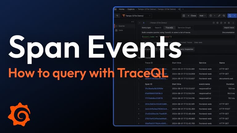 All about span events: what they are and how to query them | Grafana Labs