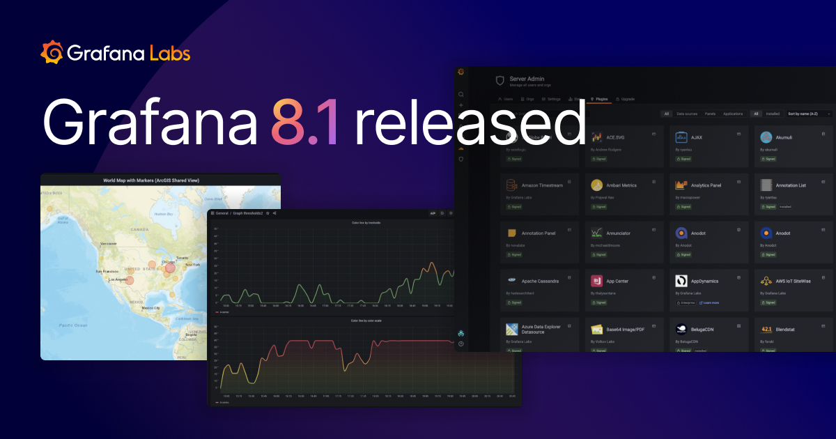 Grafana 8.1 released: New Geomap and Annotations panels, updated plugin ...