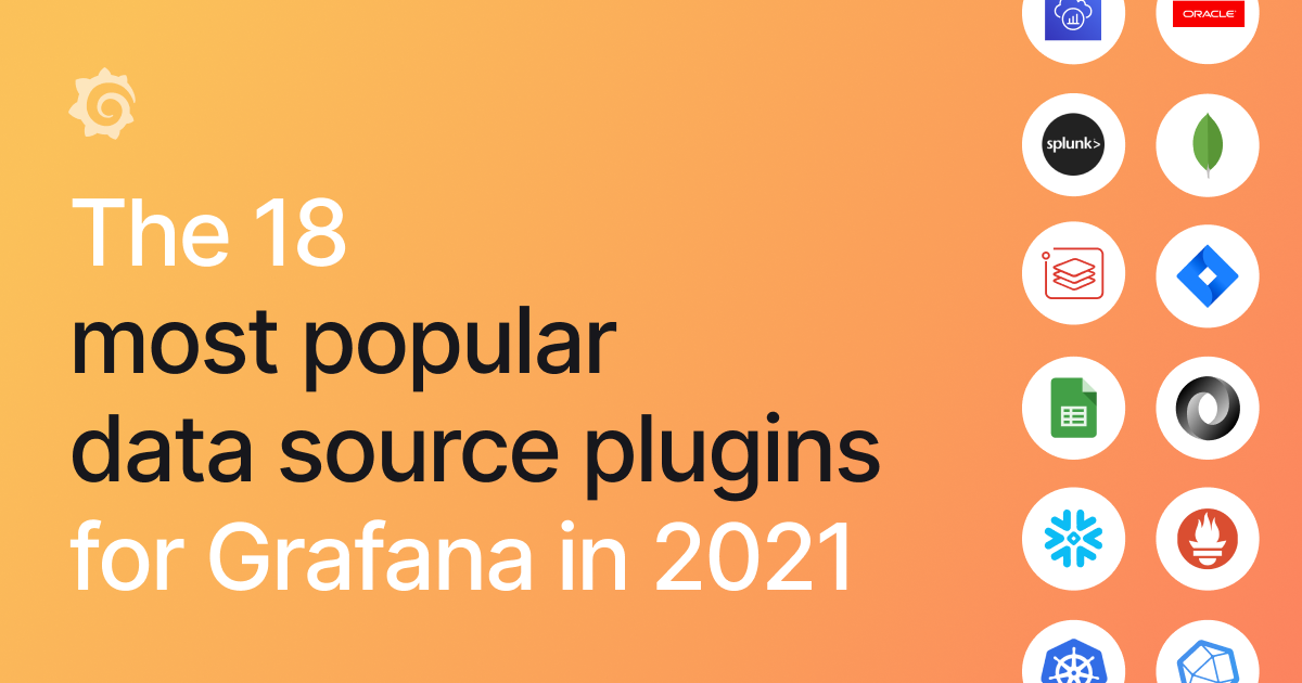 The 18 most popular data source plugins for Grafana in 2021 | Grafana Labs