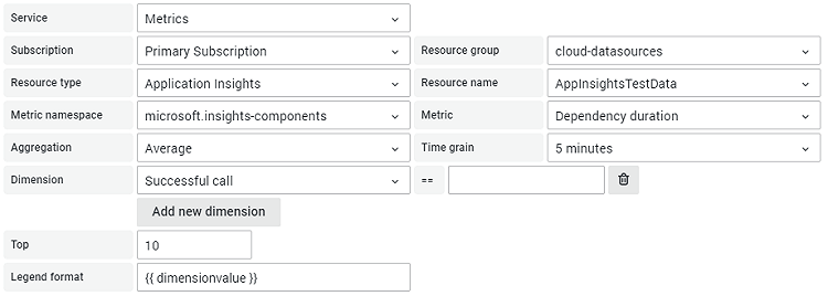 Azure Monitor query editor | Grafana documentation