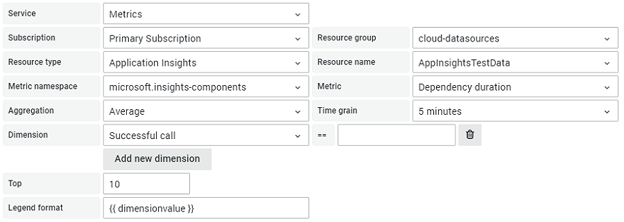 Azure Monitor query editor | Grafana documentation