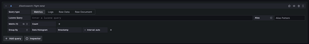 Elasticsearch query editor | Grafana Cloud documentation