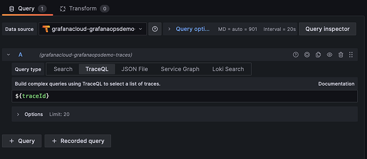 Traces | Grafana documentation