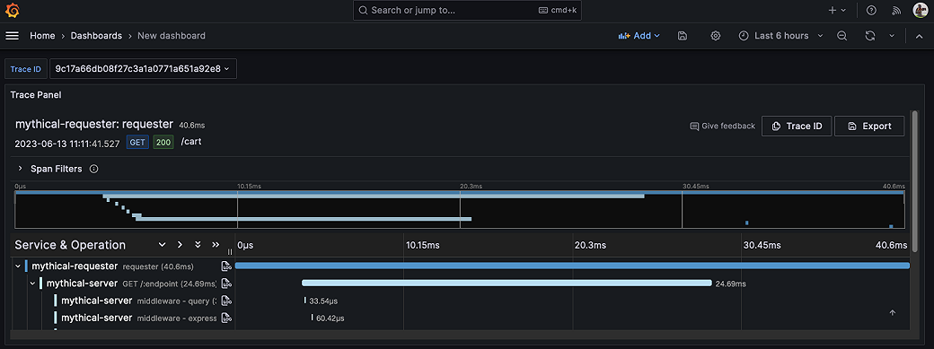 Traces | Grafana documentation